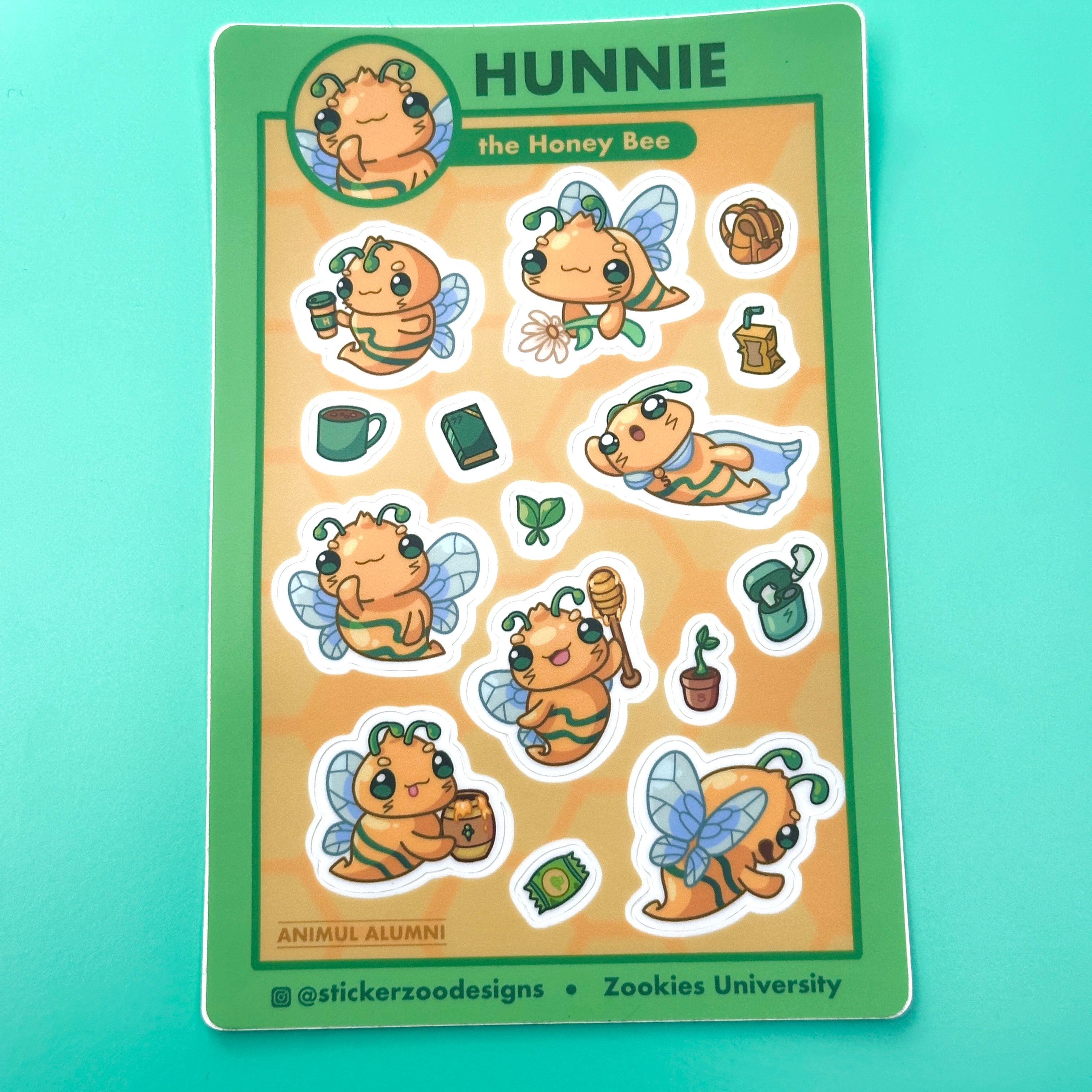 Hunnie Sticker Sheet inspired by Hornet/Bee – Sticker Zoo Designs